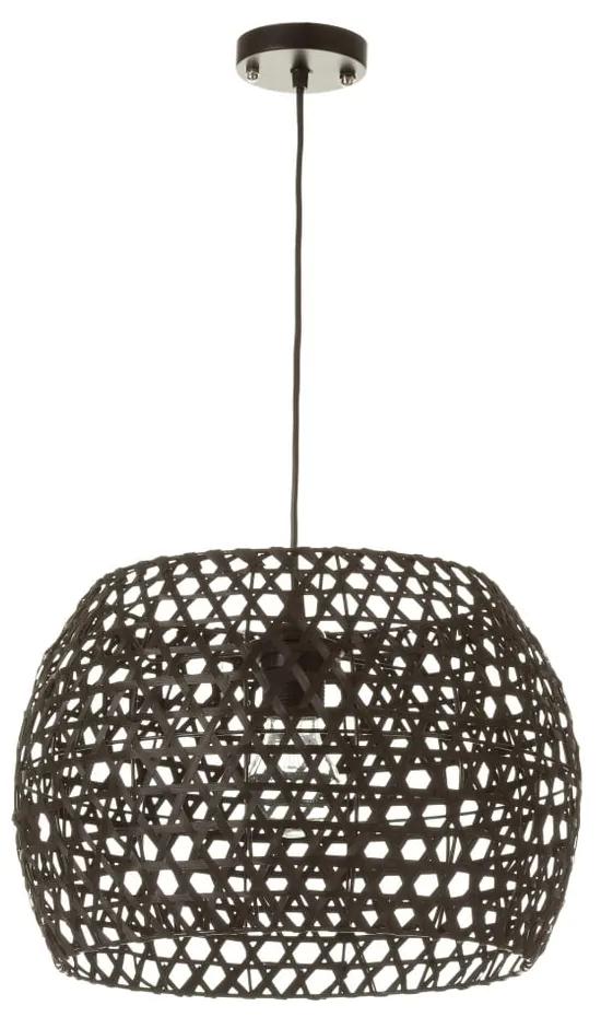 Černé bambusové stropní svítidlo s bambusovým stínidlem ø 35 cm – Casa Selección