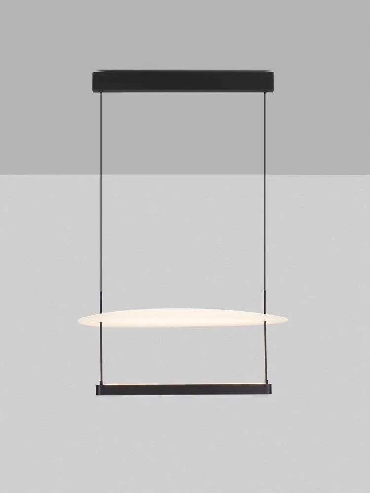 Bílé/matně černé hliníkové LED stmívatelné závěsné svítidlo ø 60 cm Diona – Nova Luce