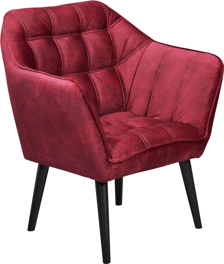 XXXLutz KOKTEJLOVÉ KŘESLO, textil, kompozitní dřevo, vínově červená MID.YOU - Křesla klasická - 002220053008