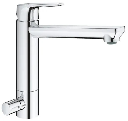 Grohe BauEdge Dřezová otočná baterie s ventilem k myčce, chrom 31696000