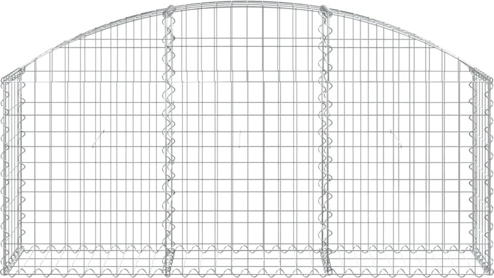 Klenutý gabionový koš 150 x 30 x 60/80 cm pozinkované železo 153443