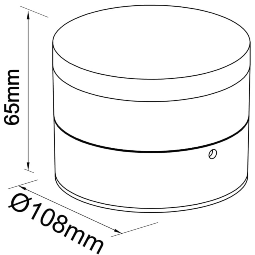 Trinity LIHGAA02 Venkovní stropní svítidlo Zelda LED 12W 3000K, antracit, průměr 10,8cm, IP54