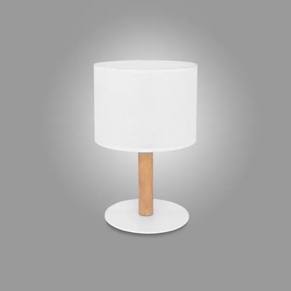 Stolní lampa DEVA 1xE27/60W/230V bílá/dřevo
