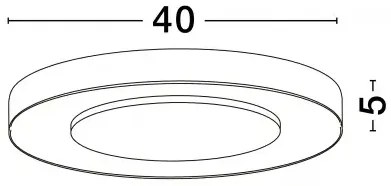LED stmívatelné černo-bílé designové stropní svítidlo Pada