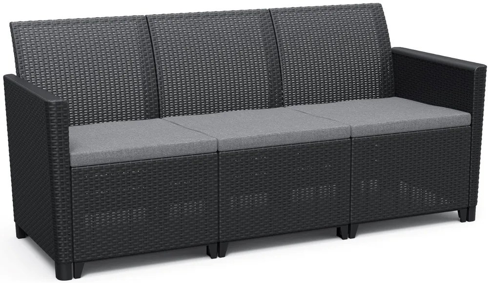 Allibert CLAIRE 3 SEATERS SOFA  - grafit