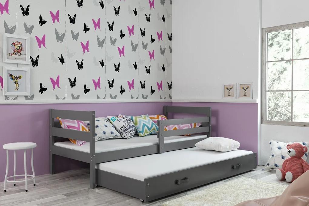 BMS Group Dětská postel s výsuvnou přistýlkou ERYK grafit Velikost postele: 200x90 cm, Barva šuplíku: Bílá
