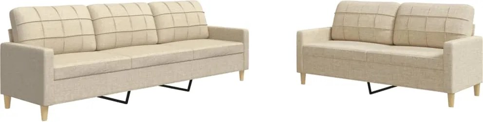 2dílná sedací souprava krémová textil 3278321