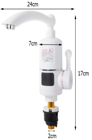 Dřezová - umyvadlová baterie, průtokový ohřívač vody s LCD 3000W