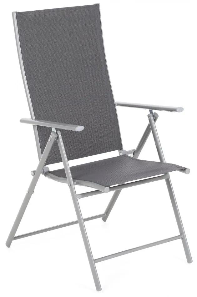 Set zahradních polohovacích židlí se stolkem 3 ks Stříbrná / taupe