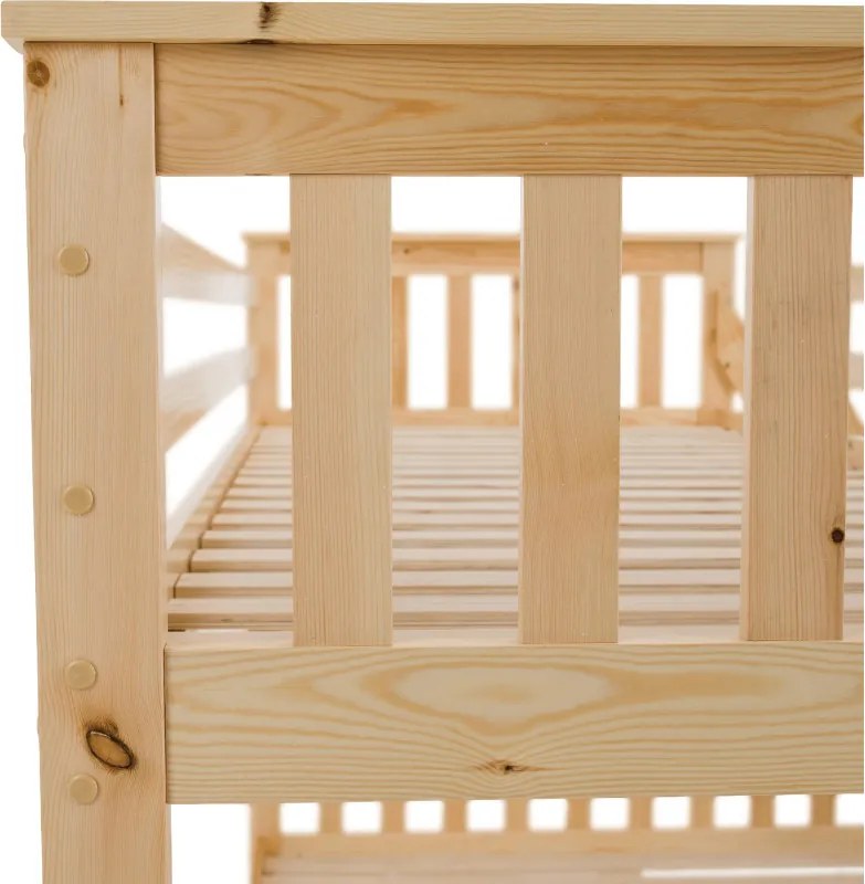 Patrová rozložitelná postel 90/140x200, přírodní, LUINI Kondela 0000235839