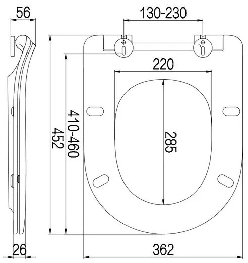 Sapho Edita WC sedátko SLIM Soft Close, duroplast, bílá 1703-458