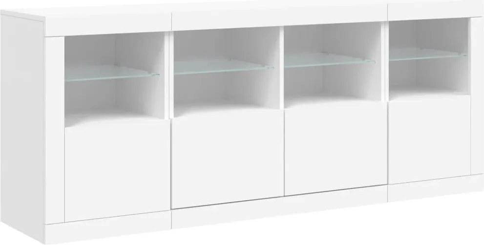 Příborník s LED osvětlením bílý 163 x 37 x 67 cm 3209072