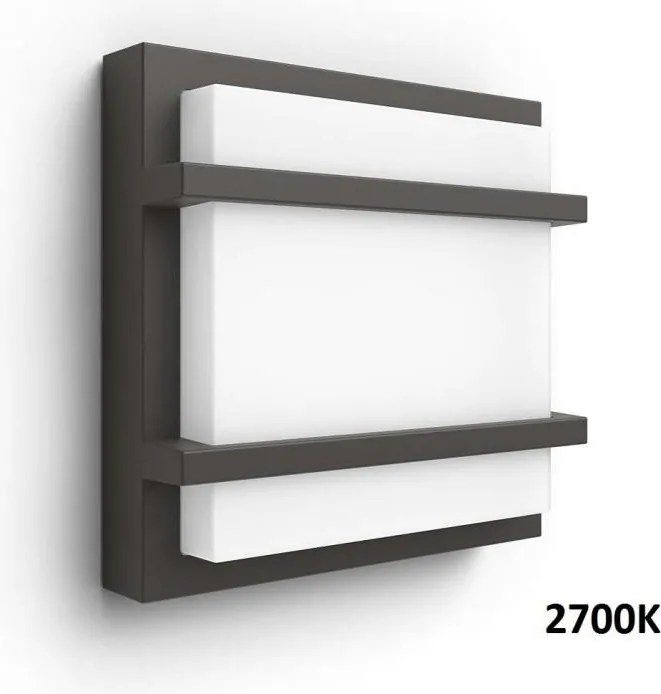 PH 17394/93/P0 LED Venkovní nástěnné svítidlo Petronia 17394/93/P0 antracitové 2700K - PHILIPS (915005554801)