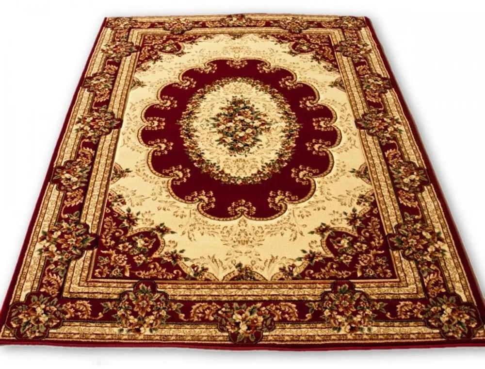 *Kusový koberec klasický vzor bordó 220x320cm