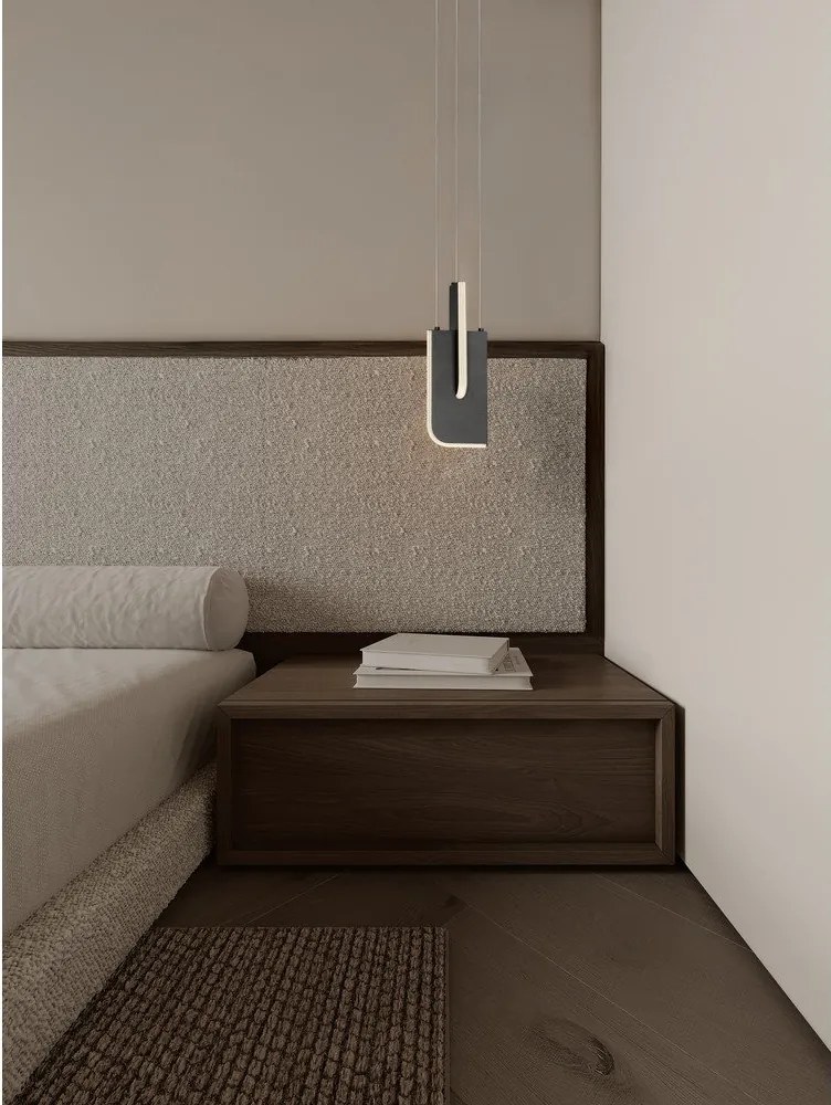 Světle šedé kovové LED stmívatelné závěsné svítidlo Totem – Nova Luce