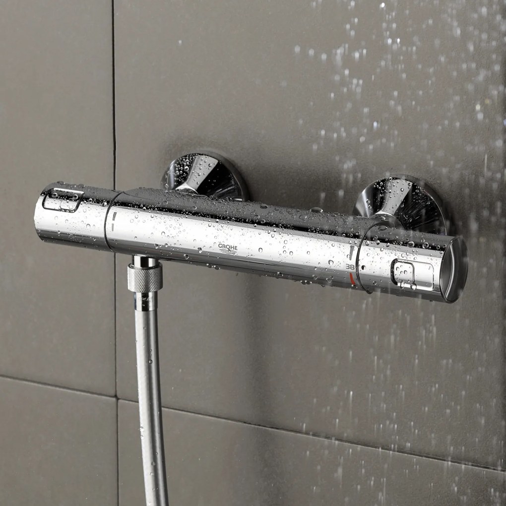 GROHE Precision Start - Termostatická sprchová baterie nástěnná, chrom 34594000