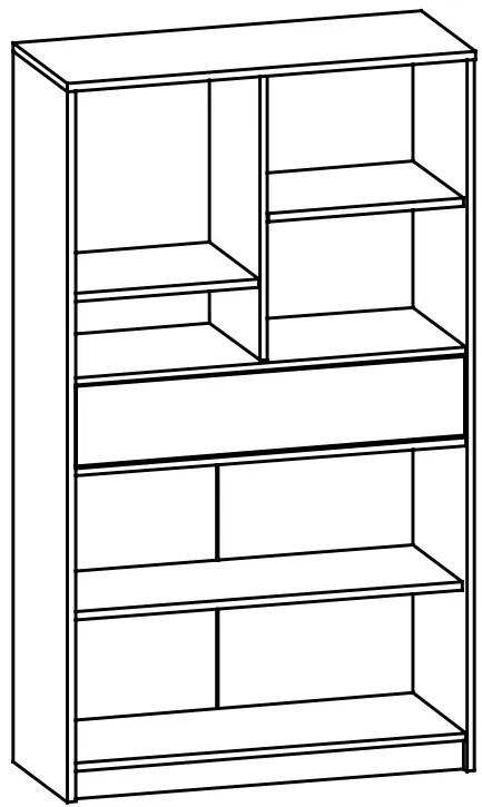 Vysoká komoda TIPS 1V2D1S dub sonoma/bílá mat