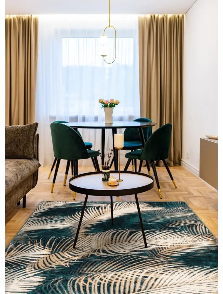 Vlněný koberec v petrolejové barvě 160x240 cm Areca – Agnella