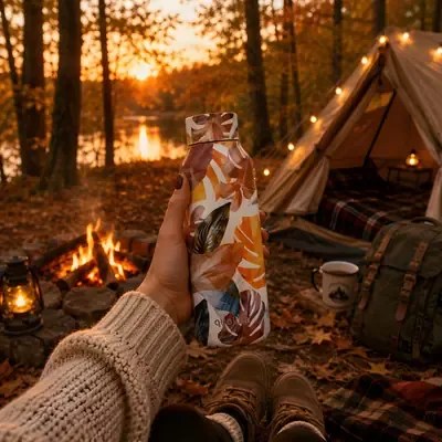 Quokka Solid autumn / Termoláhev / nerezová / 510 ml