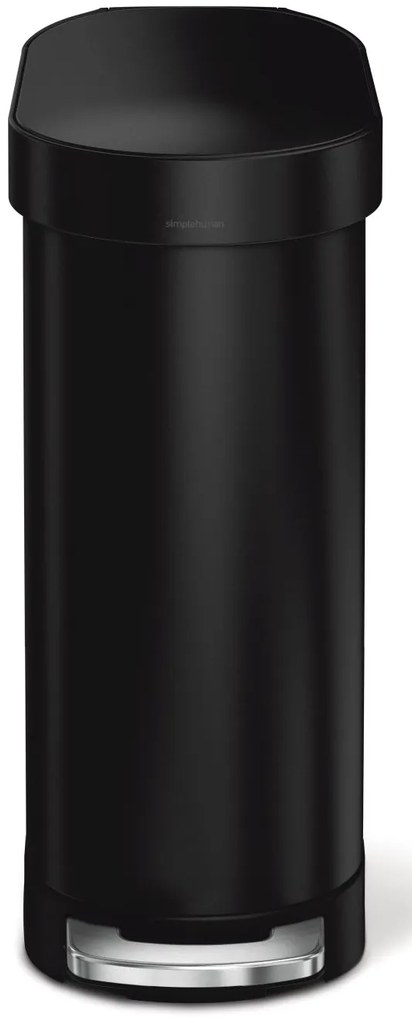 Úzký pedálový odpadkový koš Simplehuman Slim – 45 l, matná černá ocel