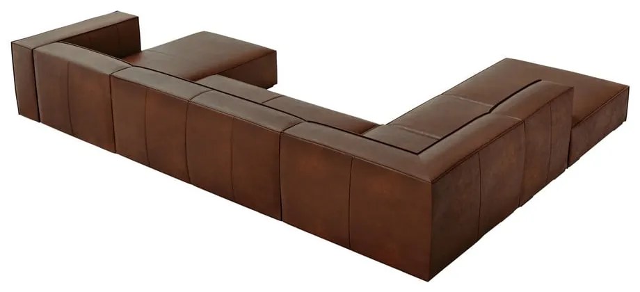 Koňakově hnědá kožená rohová pohovka (levý roh) Madame – Windsor &amp; Co Sofas