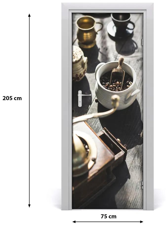 Fototapeta samolepící na dveře mlýnek na kávu 75x205 cm