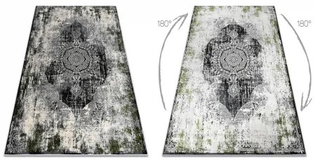 Moderní koberec VINCI 1516 Růžice vintage Strukturální slonová kost velikost 120x170 cm | krásné koberce cz