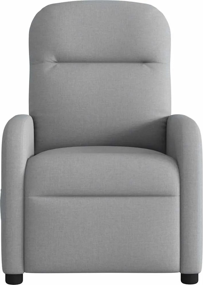 Elektrické masážní polohovací křeslo světle šedé textil 3302962