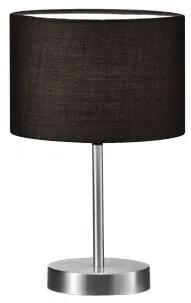 Trio 501100102 Hotel, stolní lampička z černého textilu, 1x40W E14, výška 32cm