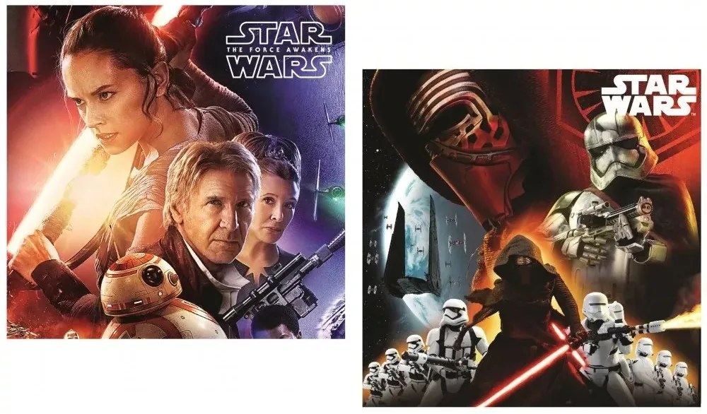 Oboustranný polštář Star Wars - Hvězdné války - motiv The Force Awakens - 40 x 40 cm
