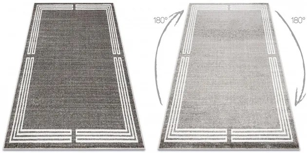 Koberec MATEO 8034/944 ramka - strukturální šedý / béžový