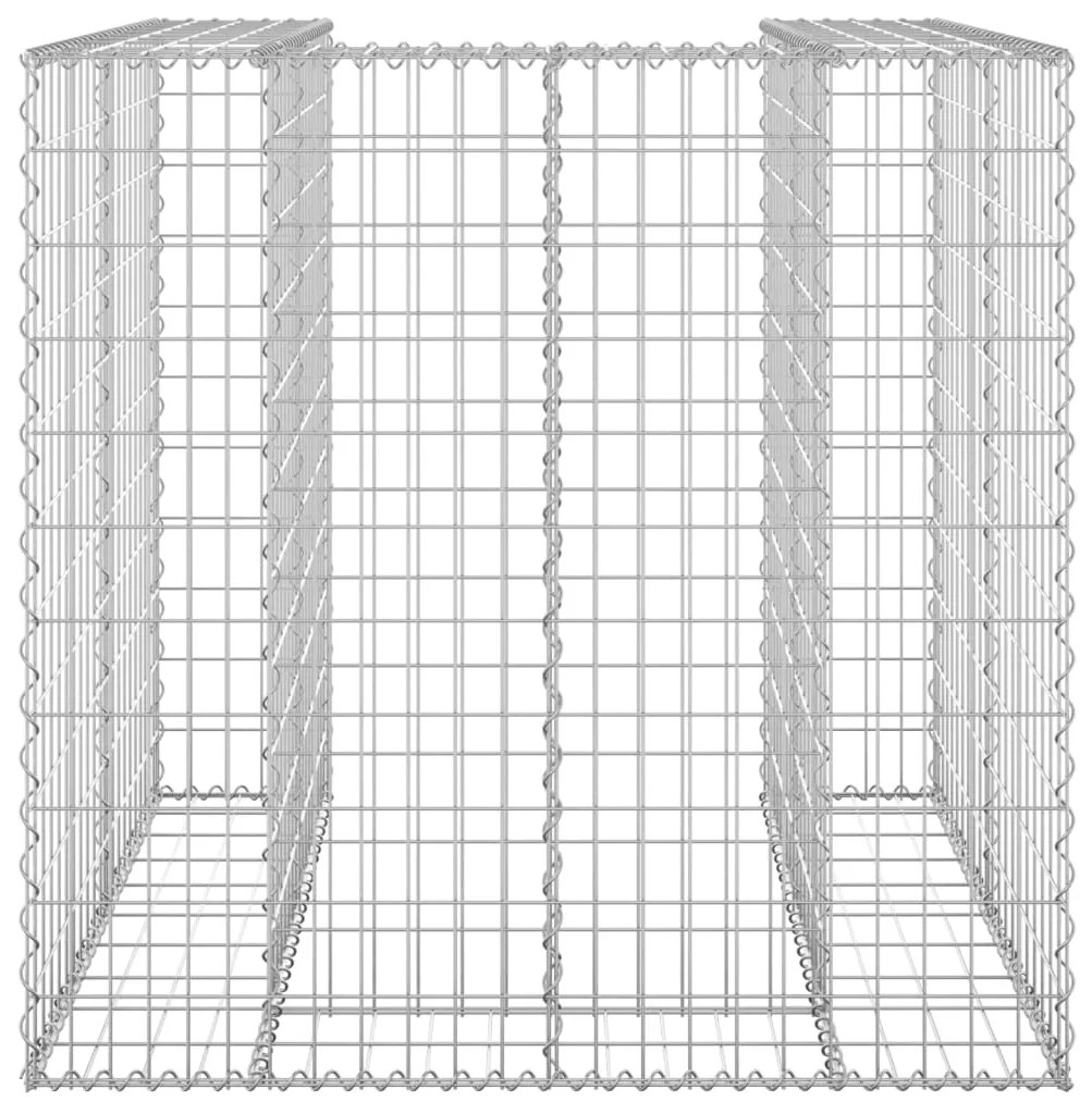 vidaXL Gabionová zástěna pro popelnici pozinkovaná ocel 110x100x110 cm