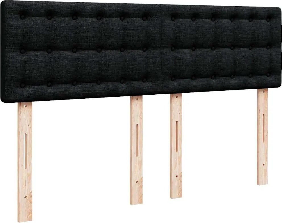 Box spring postel s matrací černá 140x200 cm textil 3287107