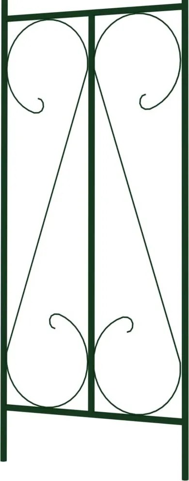 vidaXL Zahradní oblouk tmavě zelený 120 x 38 x 258 cm železný [47094]