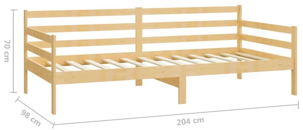 vidaXL Válenda s matrací 90 x 200 cm masivní borové dřevo