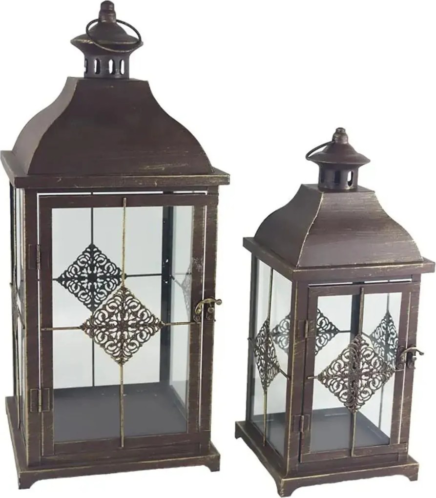 Sada 2 kovových luceren Morex K2957, 38 a 51 cm