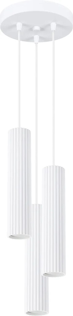 Sollux Lighting Závěsné svítidlo KARBON 3P bílé