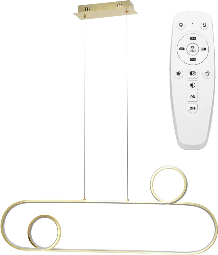 Toolight - LED závěsné svítidlo APP809-CP GOLD, zlatá, OSW-09850