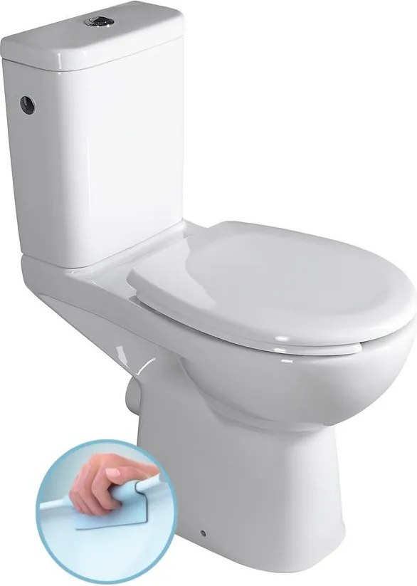 CERSANIT Sapho, ETIUDA WC kombi mísa zvýšená Rimless, zadní odpad, K11-0221