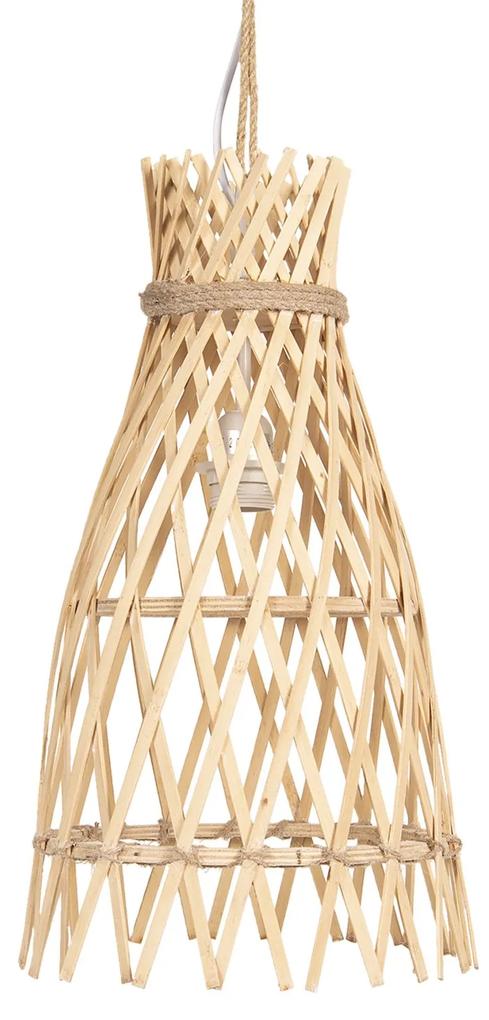 Dřevěné závěsné svítidlo Wodi – Ø 28*48 cm E27/max 1*60W