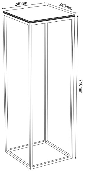 Stojan na květiny 70x24 cm černá