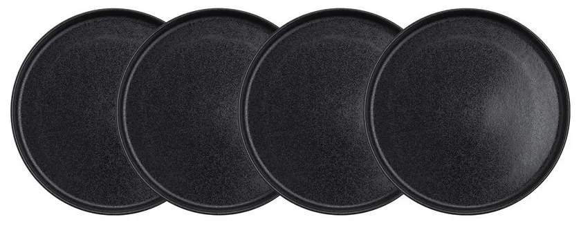 CASA NOVA Sada snídaňových talířů 22,5 cm set 4 ks - černá