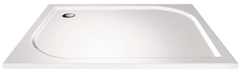 MEREO - Obdélníková sprchová vanička, 120x100x3 cm, bez nožiček, litý mramor CV81M