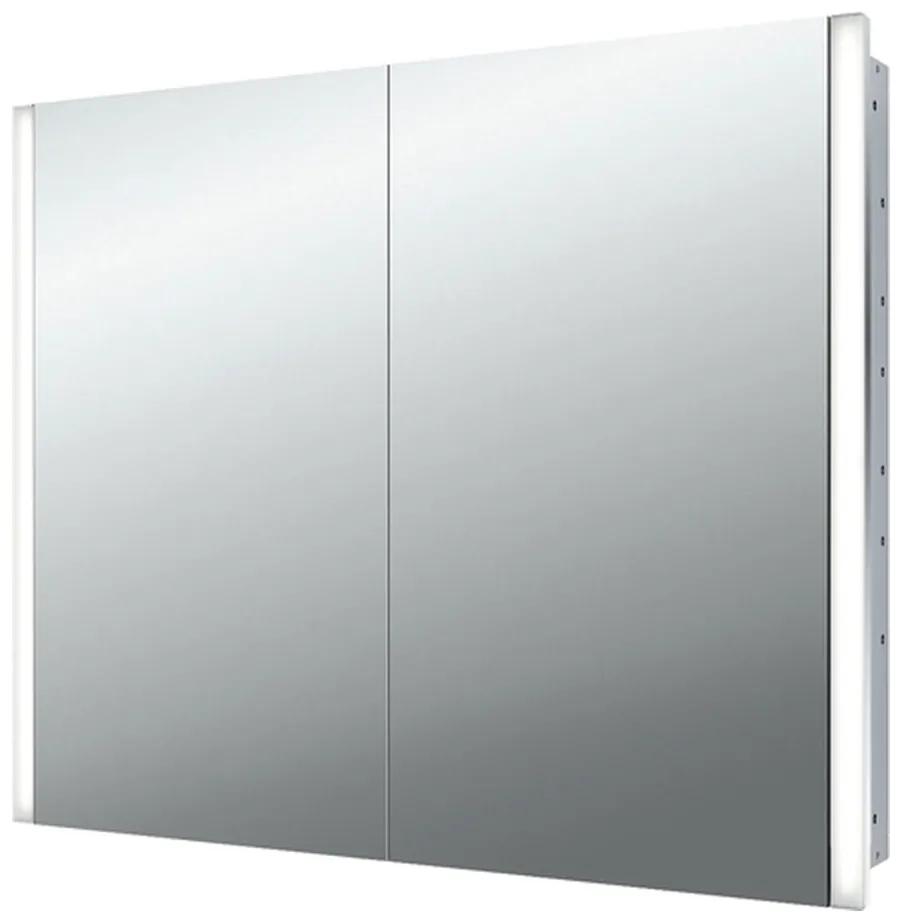 Emco Select - Vestavěná LED podsvícená zrcadlová skříňka 800 mm bez Bluetooth, zrcadlová 949705011