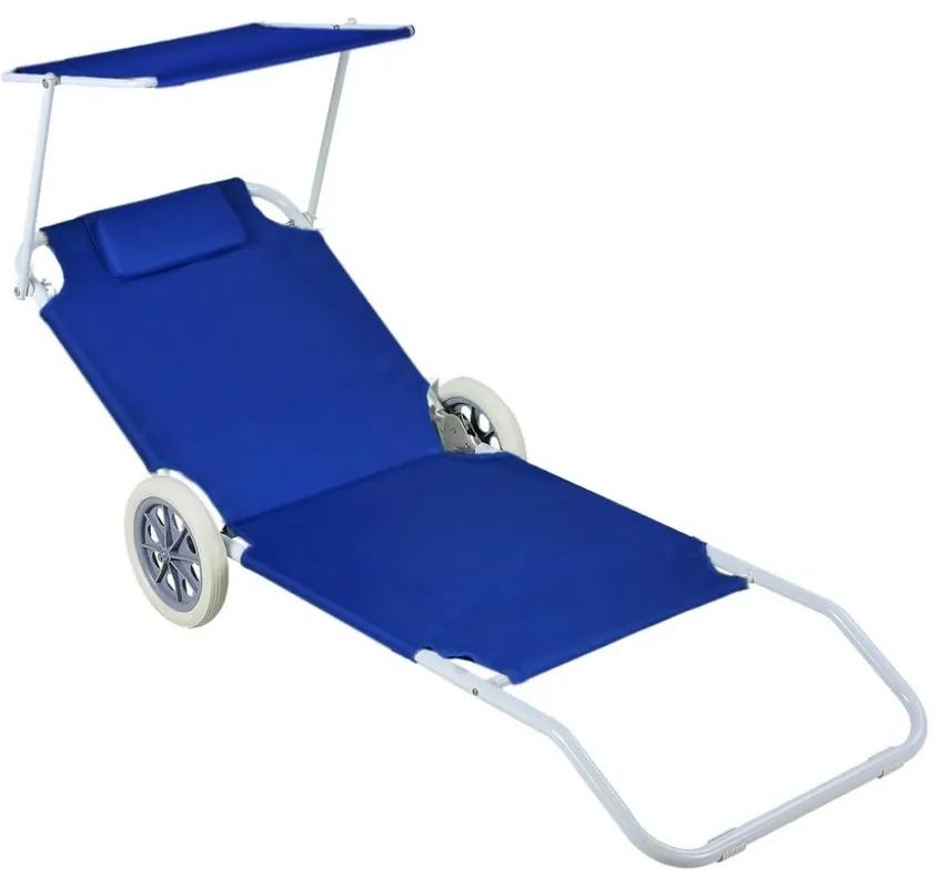 Aldo Plážový vozík - lehátko se stříškou, modrá