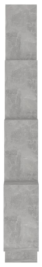 Nástěnná krychlová police betonově šedá 90x15x119cm dřevotříska - Default Title
