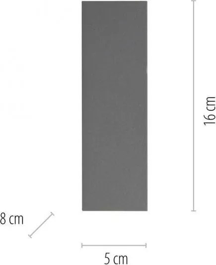 PN 9467-15 BLOCK LED venkovní nástěnné svítidlo šedá IP54 3000K - PAUL NEUHAUS