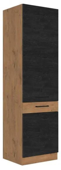 Dřevěná kuchyňská skříňka Woodline 60 DK-210 2F, Barva: dąb lancelot / dark wood