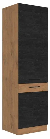 Dřevěná kuchyňská skříňka Woodline 60 DK-210 2F, Barva: Dub lancelot / bíly lesk
