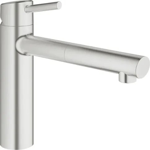 Grohe Concetto New dřezová baterie s vytahovací sprškou supersteel 31129dc1 G31129DC1
